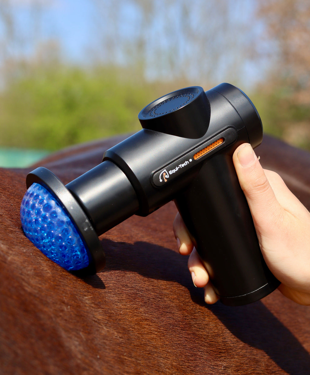 Hot & cold massage gun zwart – Equi-Tech